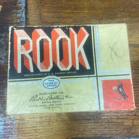 Antique | Games | Vintage Rook Parker Brothers Card Game Original Box ...